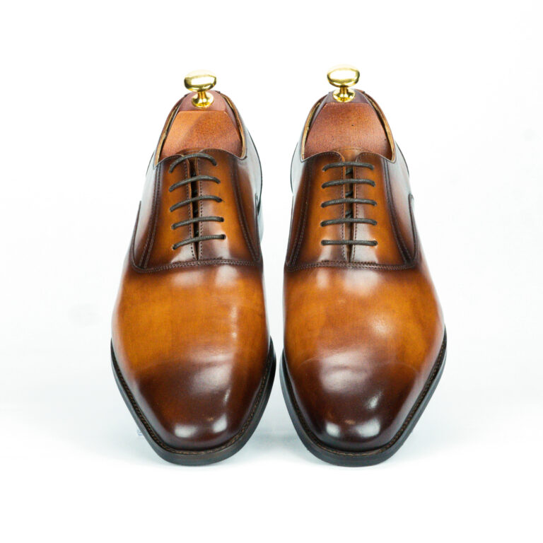 Tan Leather Oxford Shoe – Chisel Toe Balmoral | Knightsman