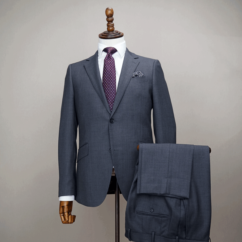 Charcoal Birdseye Merino Wool Suit – Slim Fit | Knightsman